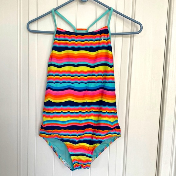 Speedo | Swim | Speedo Rainbow Stripe Swimsuit Sz Youth Xl | Poshmark